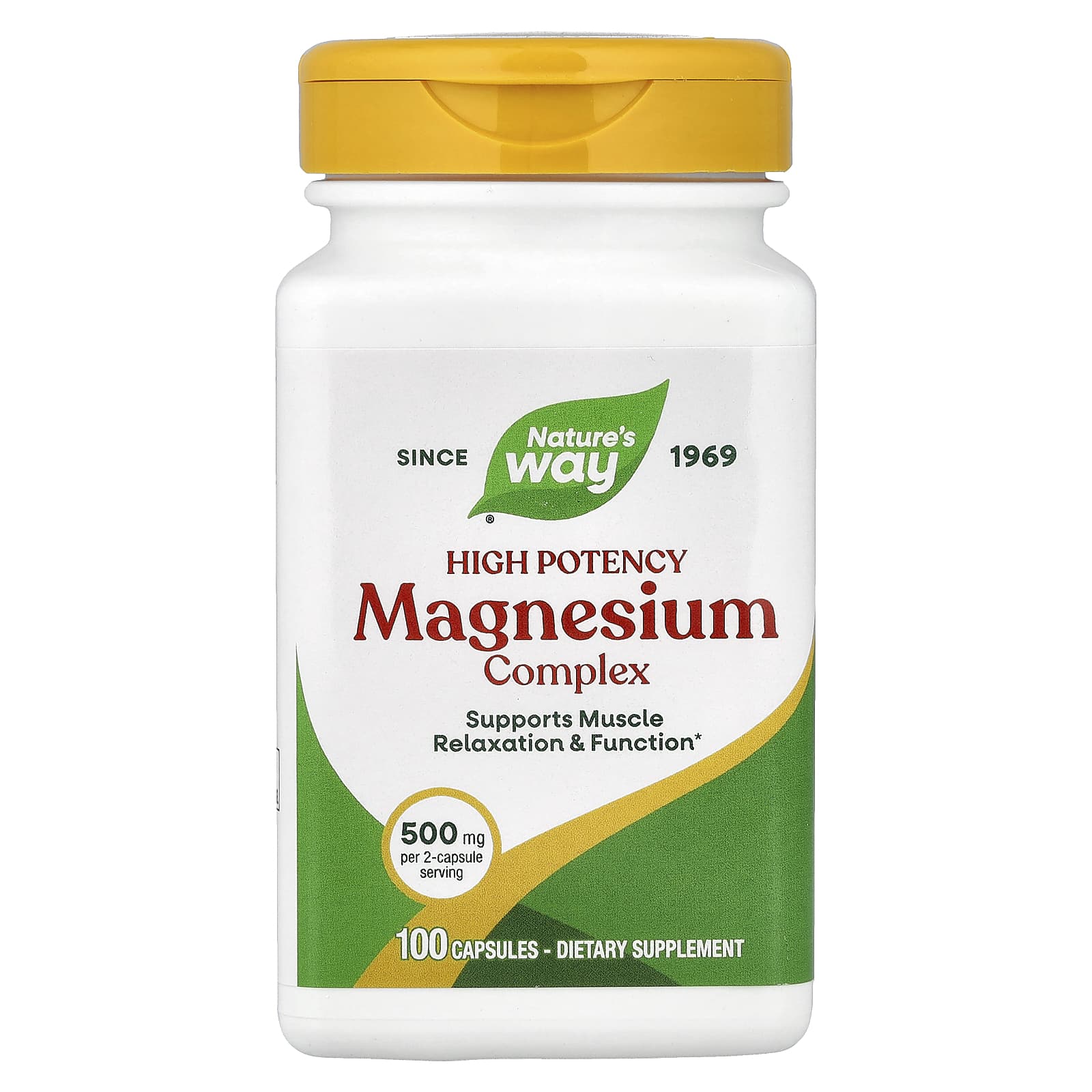 Комплекс с магнием Nature's Way 500 мг, 100 капсул (250 мг в 1 капсуле)