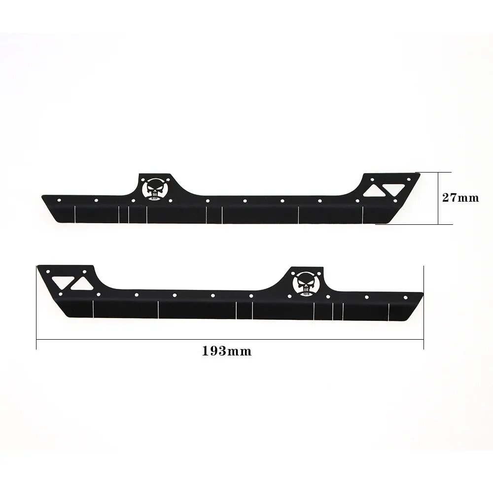 Боковые юбки Wrangler для SCX10 90046 90047 Черный, 2pcs Black