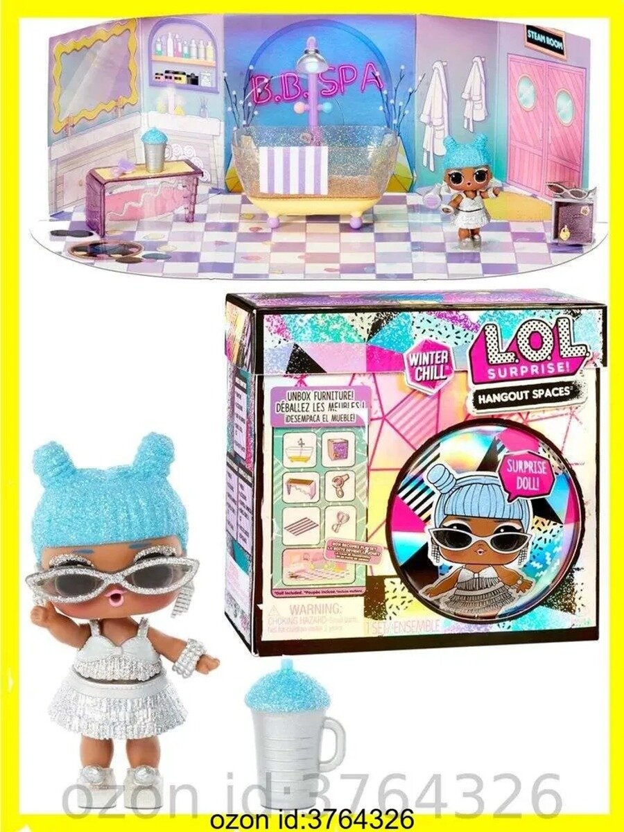 Кукла ЛОЛ с аксессуарами для сауны, мини-фигурка в наборе Winter Chill, 8 см