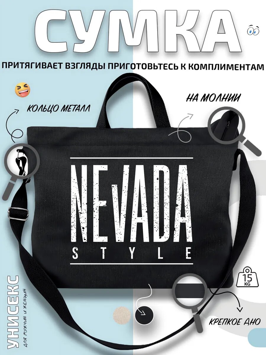 Сумка шоппер  Белый пустой холст с листьями