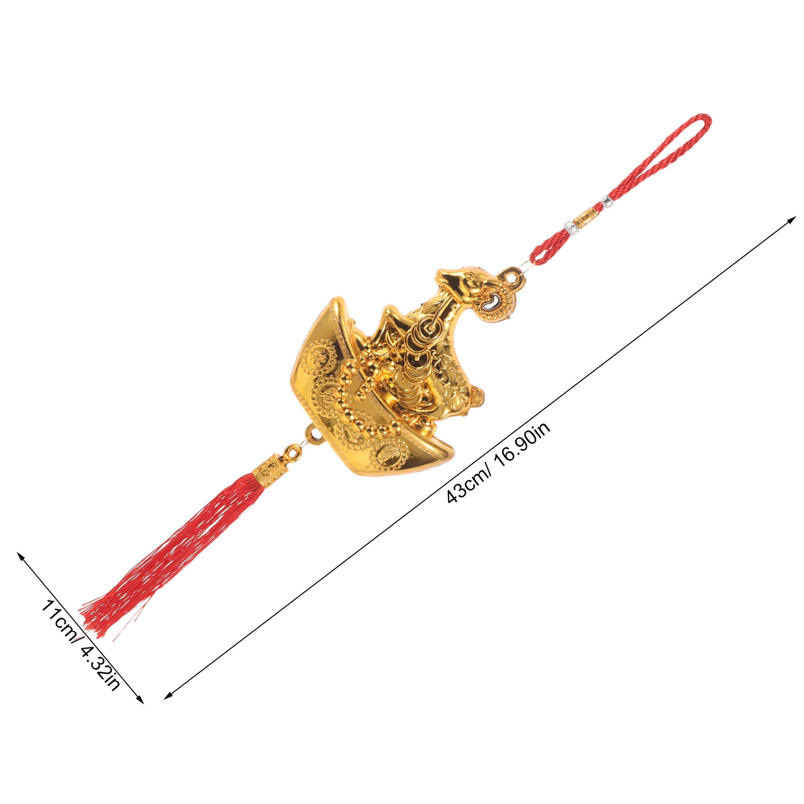 Золотой пластмассовый 2027 подвесной талисман овцы для новогоднего декора в наборе 4 шт