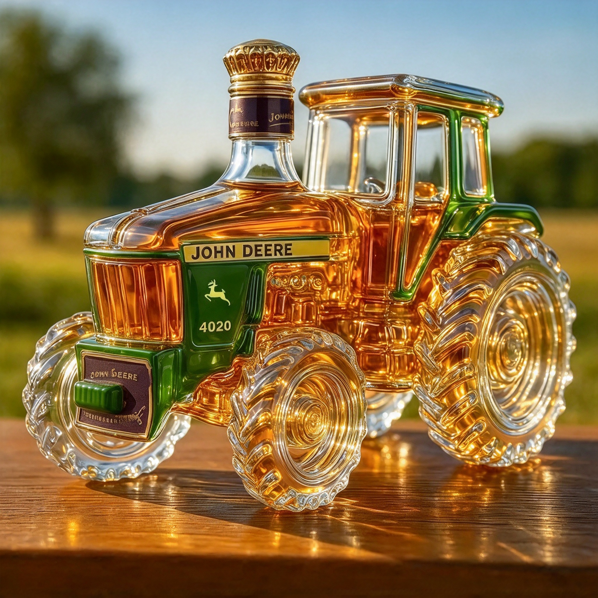 Whiskey bottle, Прозрачная бутылка для вина, Бутылка тракторного виски