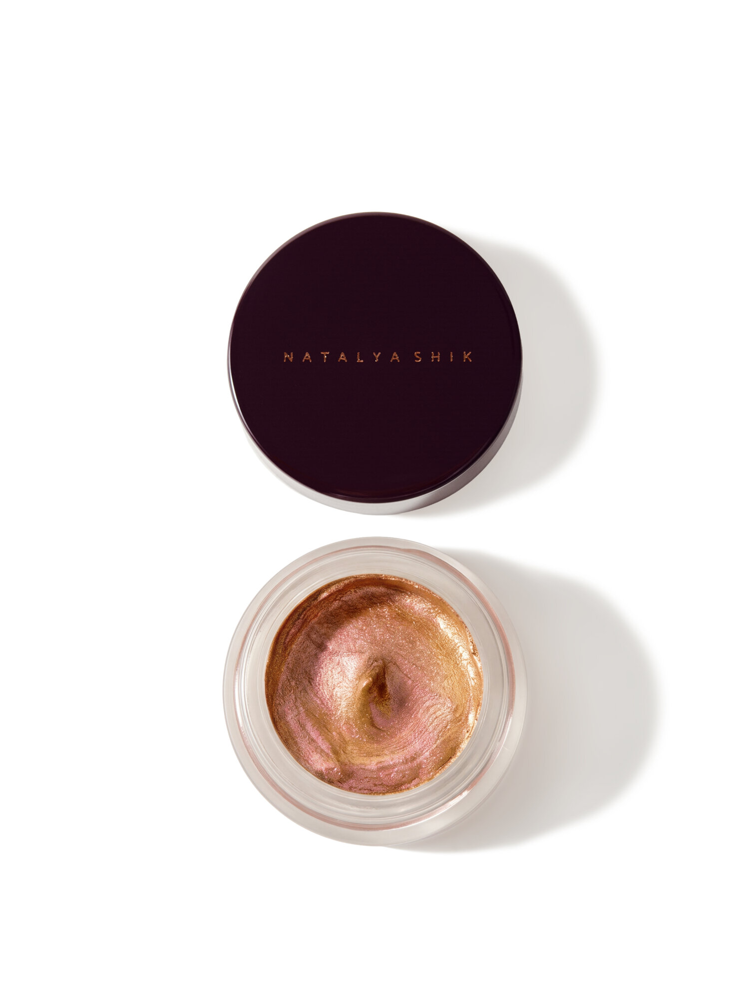 Тени для век NATALYA SHIK GLOW CREAM EYESHADOW кремовые, золотые 06 FIRE OPAL с деликатным сиянием