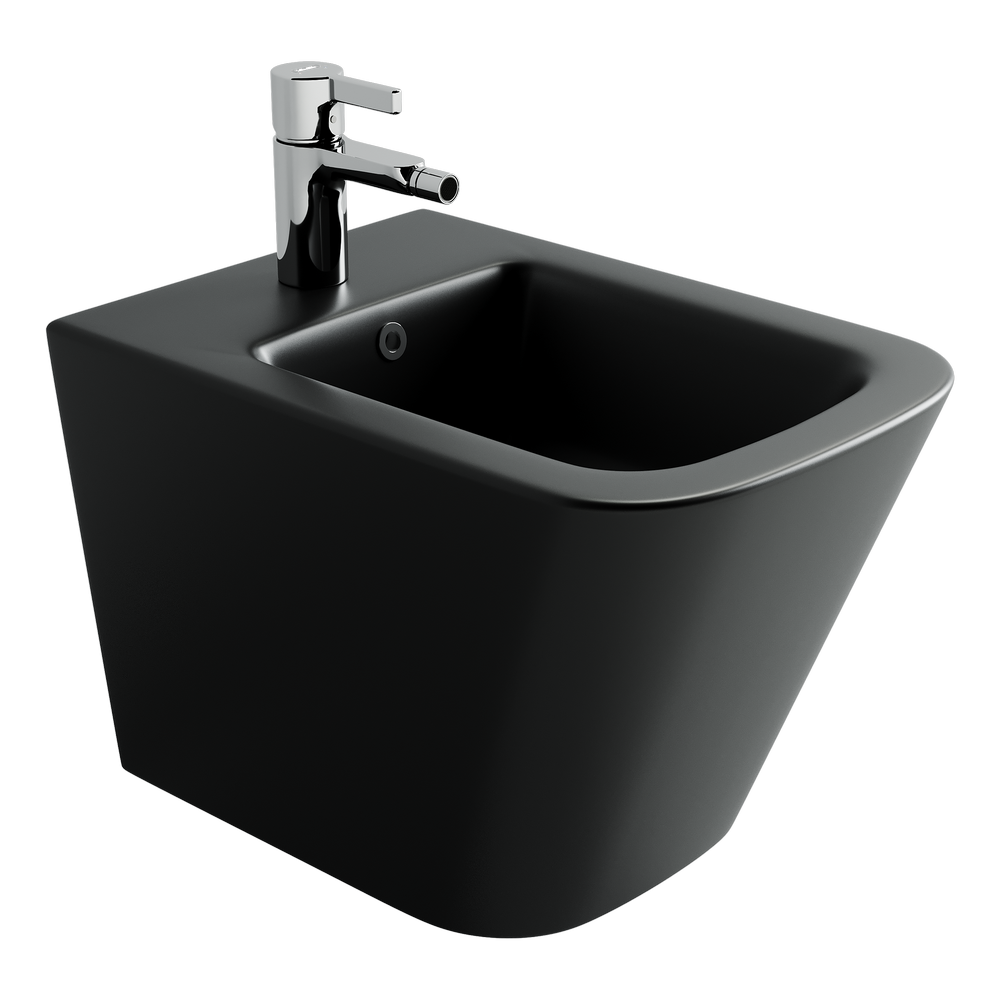 Биде подвесное Ceramicanova Союз / Union CN4010MB 48,5x34,5x33 черный матовый