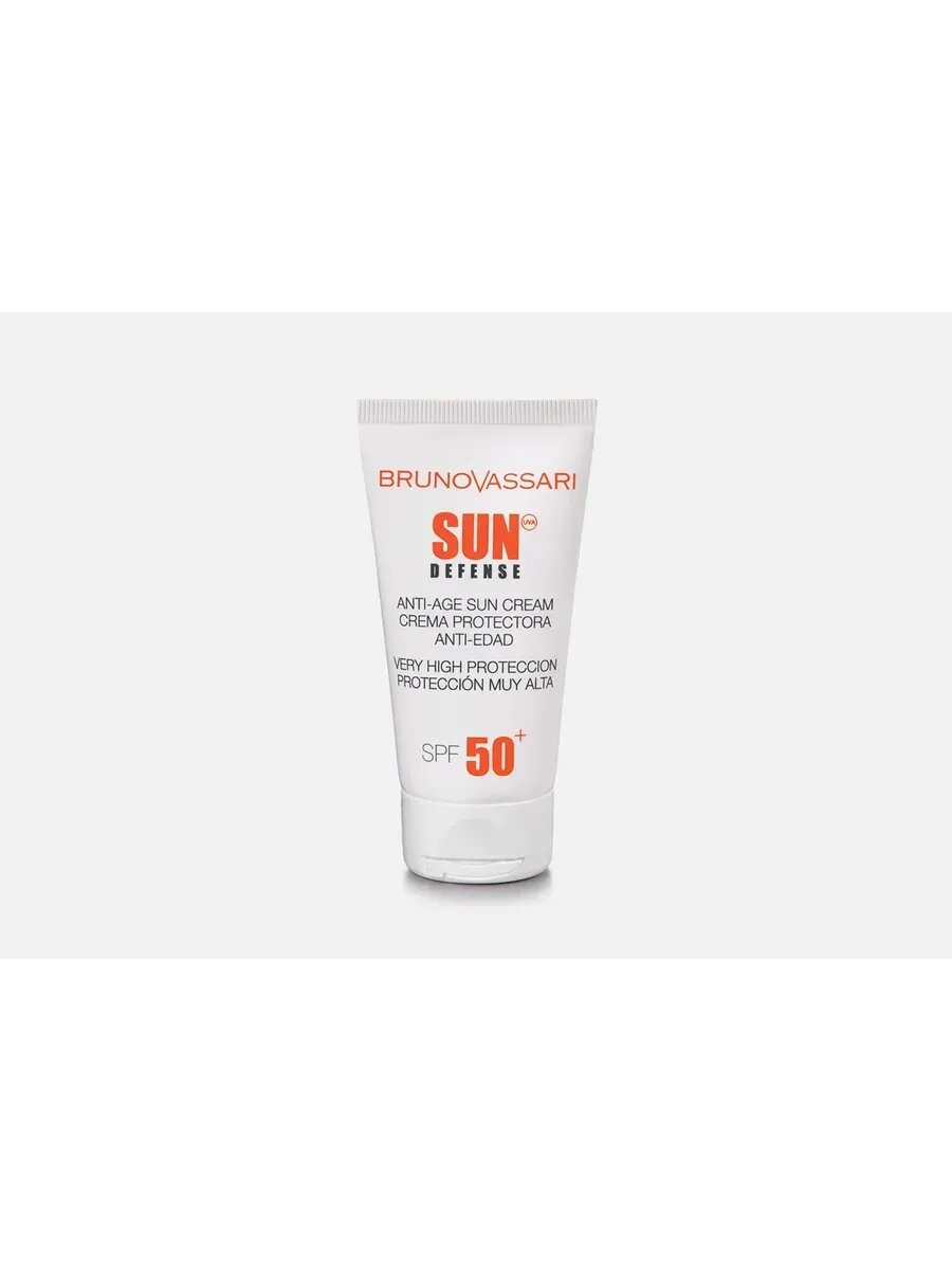 #Bruno Vassari SUN DEFENSE - ANTI AGE SUN CREAM oмoлаживающий coлнцезащитный крем c SPF 50+ 50мл#