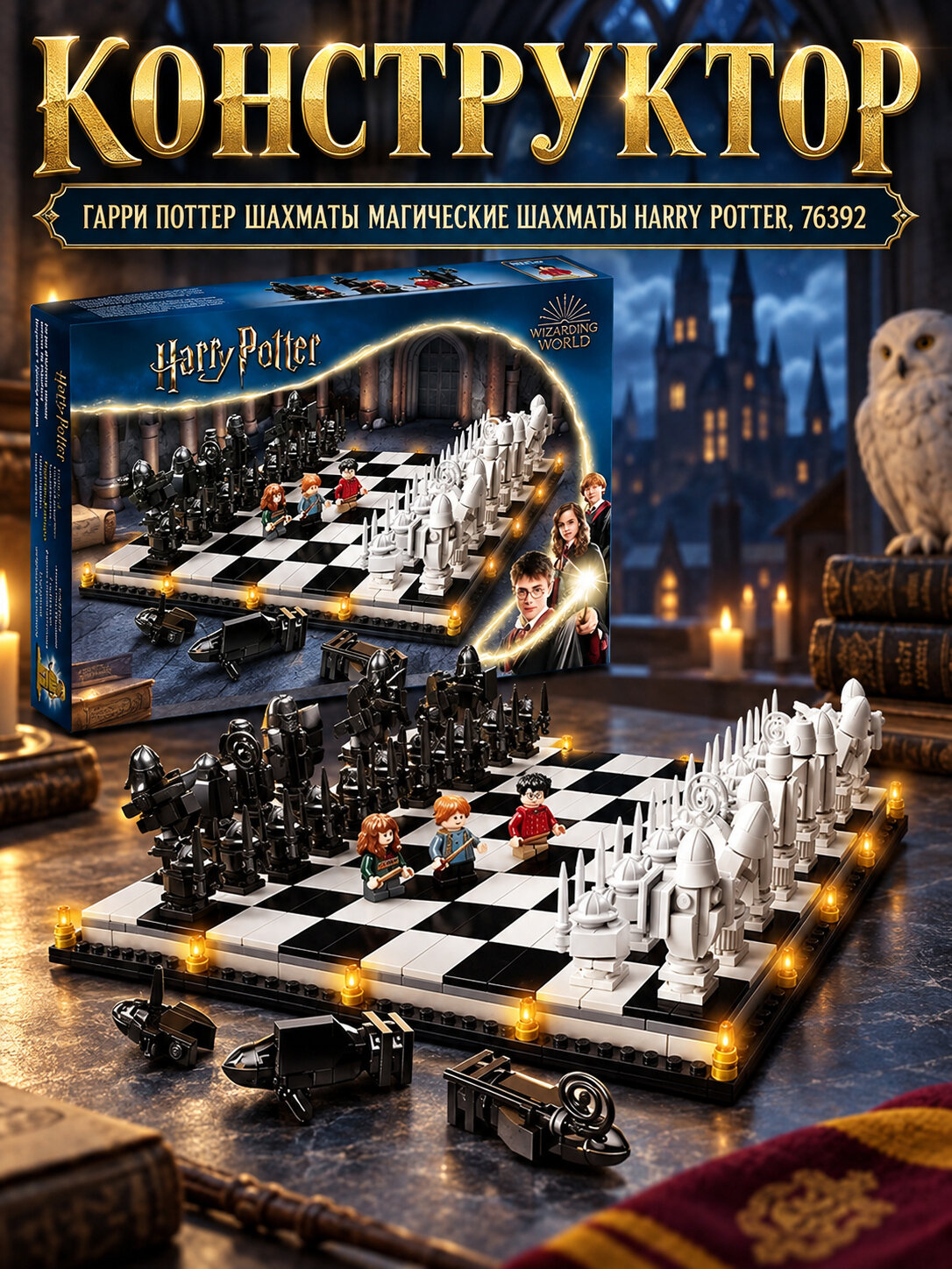Конструктор Гарри Поттер Шахматы Магические шахматы Harry Potter, 76392