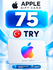 Карта пополнения Apple ID, 75 TRY, Турция, цифровой код Apple Gift Card | Подаро...