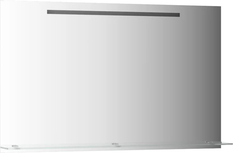 Зеркало Evoform Ledline-S BY 2159 120x75 со светодиодной подсветкой, с полкой, 120 см, зеркало настенное в ванную, в современном стиле