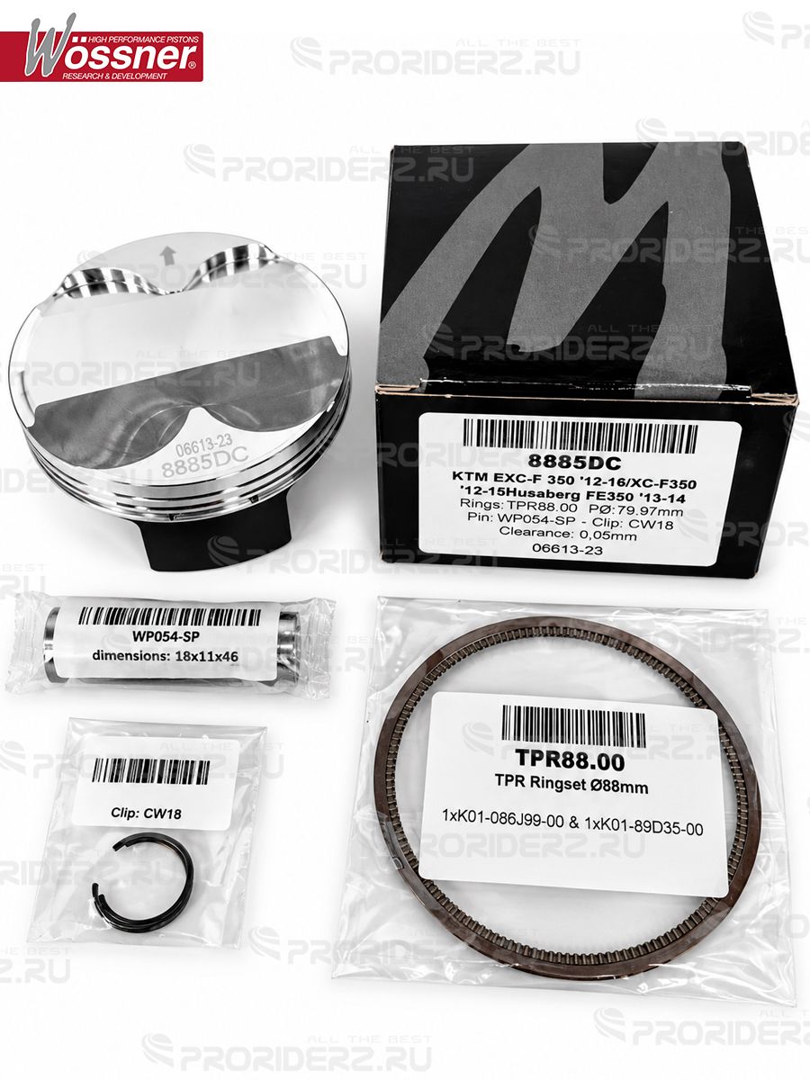 Поршень для мотоцикла KTM EXC-F350 12-16, HSQ FE350 14-16, Husaberg FE350 от бренда Wossner 8885DC