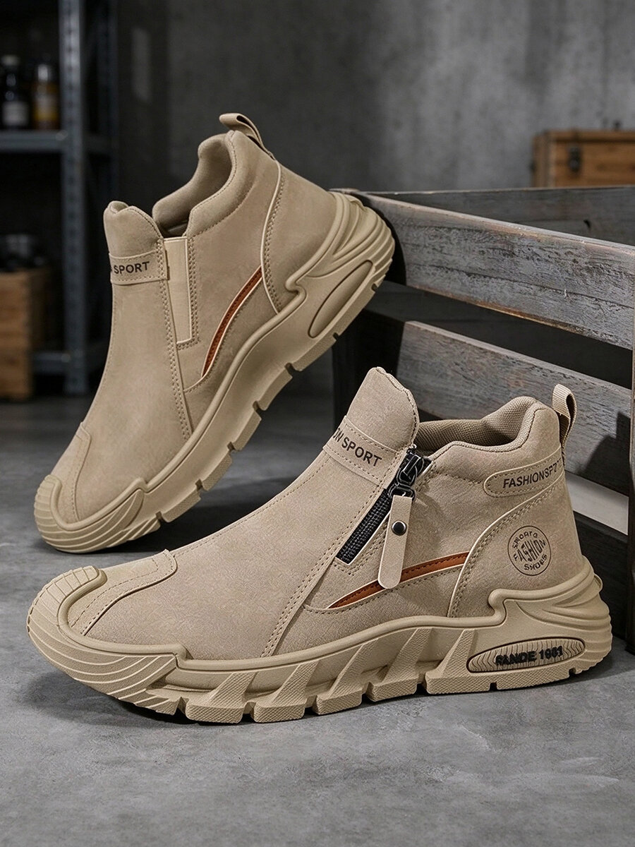 JYL Кроссовки Мужчины Зимой Теплые Плюш Увеличенная Подошва/CF56 khaki
