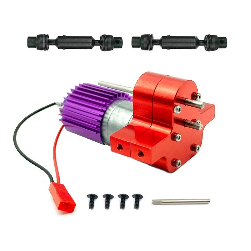Металлическая коробка передач 370 для WPL C14 C24 B24 B36 MN D90 MN99S Красный, Red C