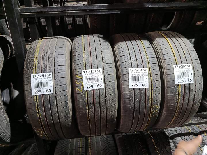 Комплект (2 шт) летних БУ шин Kumho Crugen HP71 225/60 R17 30% износ