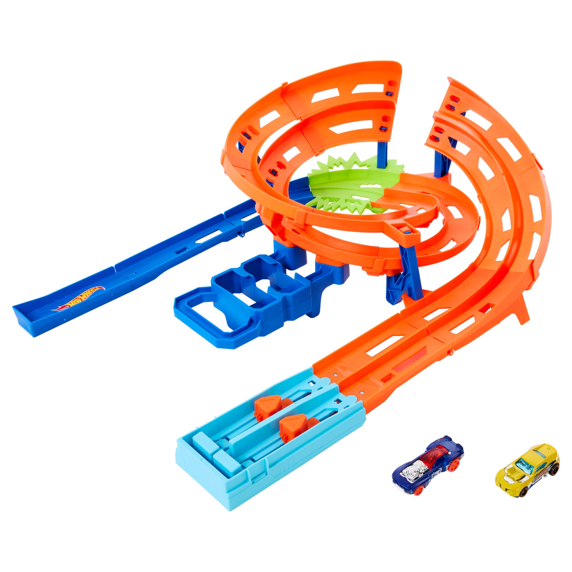 Игровой набор Hot Wheels Трюковая гонка, 2 машинки, легко хранить