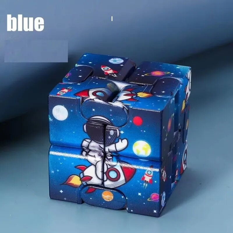 Infinity Cube Фиолетовый/Синий/Красочный для детей Синий, C 1PCS