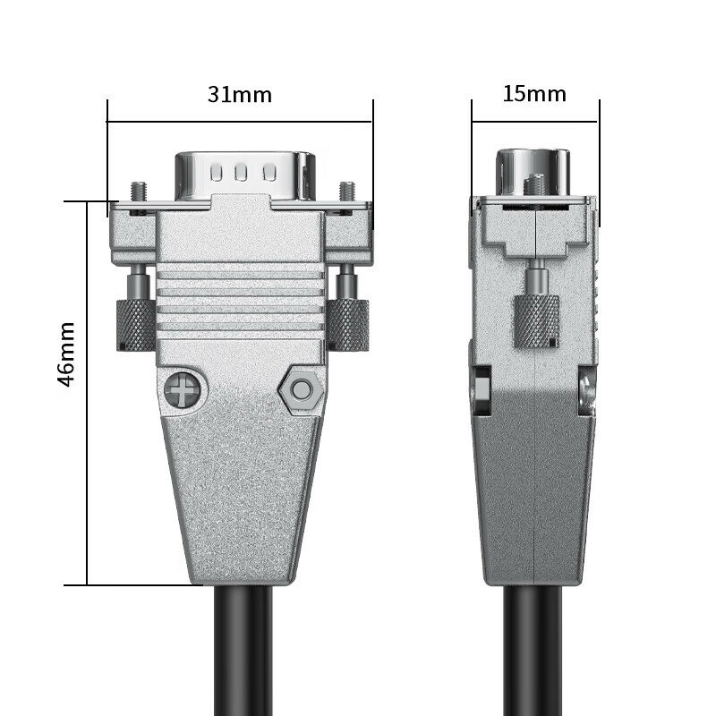 Кабель JUXIN HDB15 Serial с VGA мужским разъемом 15-контактный адаптер 24AWG усиленный металлический корпус 1м Версия：1