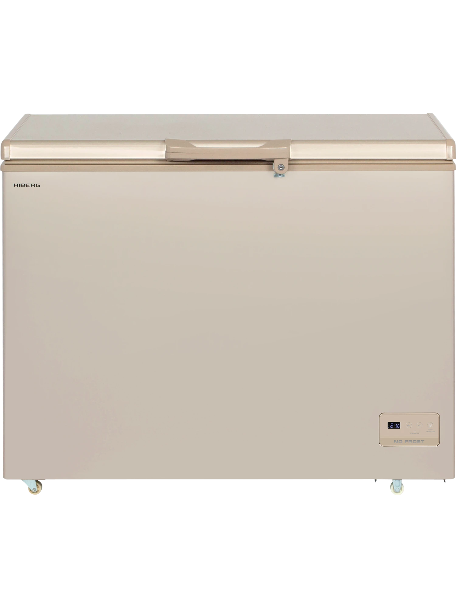 Морозильный ларь Hiberg PF 32L4 NFG, 320 л, No Frost, режим холодильника, 4 корзины, золотистый