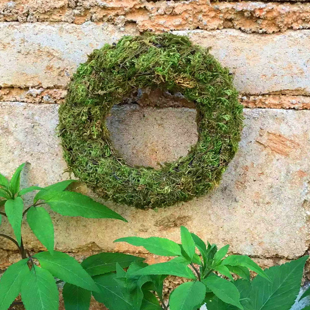 Венок Из Ротанга И Мха Для DIY 20x20cm Декоративное Обрамление Для Дома И Праздников