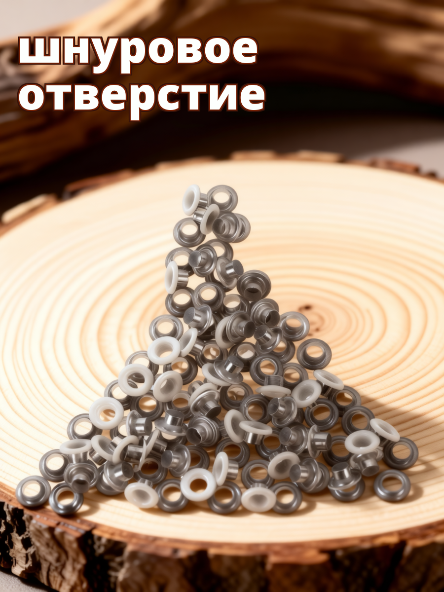 Комплект Из 100 Штук Металлических Колец Громметс Для Тента Обуви Сумок 1 00X1 00X0 50Cm