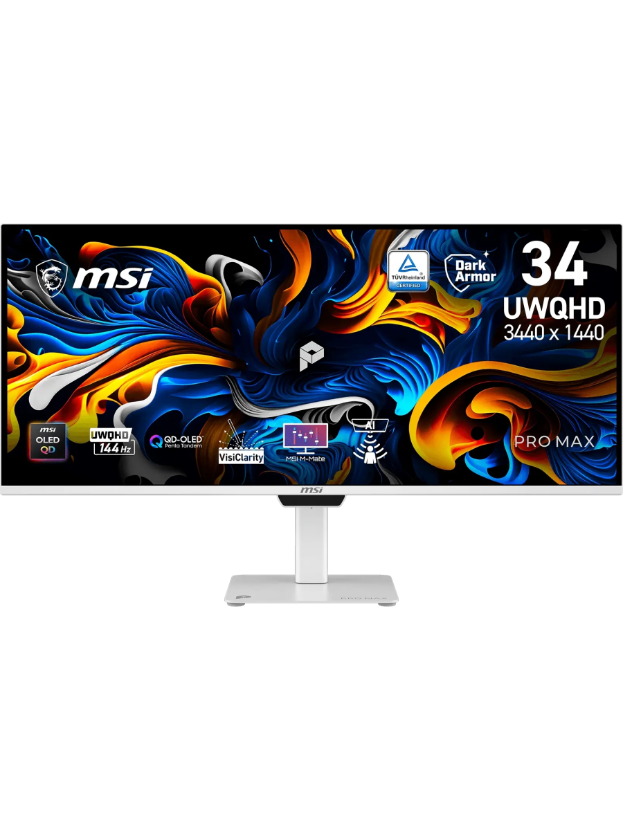 34 Монитор MSI Max 341QPXW14G 34 QD OLED 144 Гц 2xHDMI 1xDP