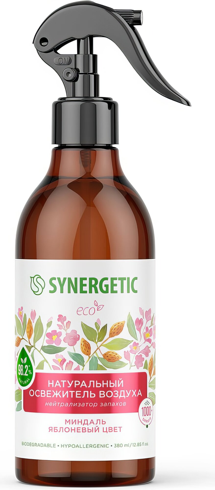 Освежитель воздуха SYNERGETIC Миндаль и яблоневый цвет 380 мл 900001