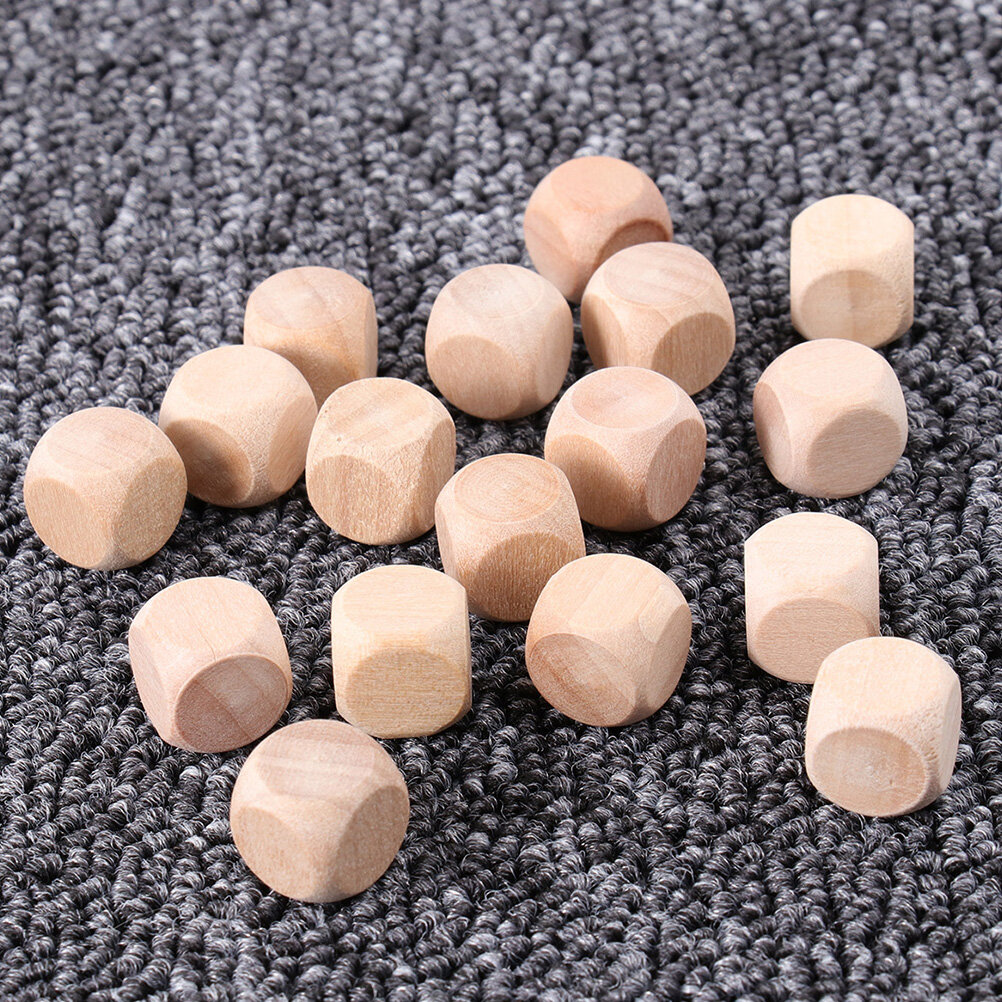 Деревянные игральные кубики, идеальные для DIY проектов, 100 шт, 2х2 см