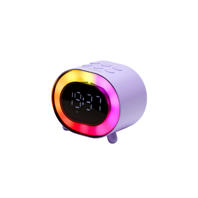 Oudiobop OP-536 Портативная Bluetooth колонка с RGB подсветкой, TWS, настольные колонки для спальни (Фиолетовый)