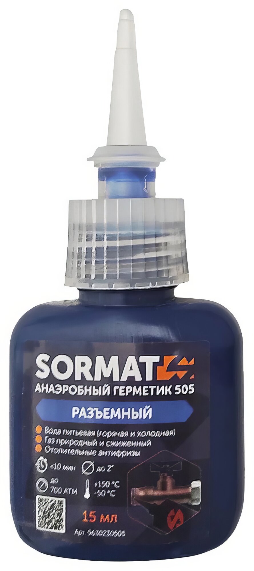 Герметик для резьбовых соединений Sormat 505 синий 15 мл
