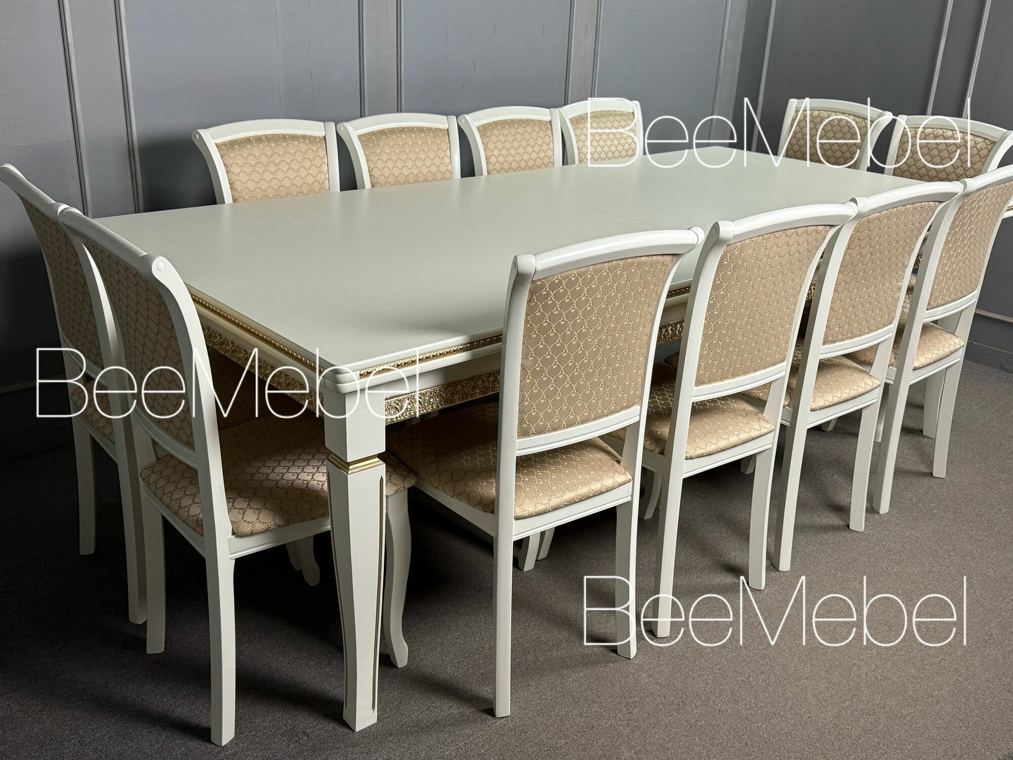 Обеденная группа стол 240+12стульев