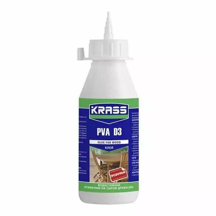 Клей водостойкий для древесины PVA D3 KRASS 250 мл