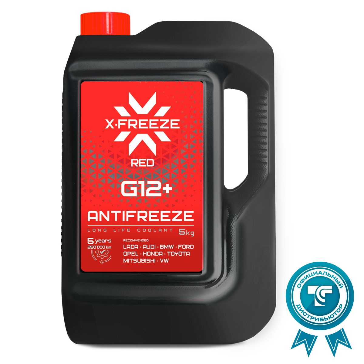Антифриз X-FREEZE Red G12+, красный, -40С, 5 кг