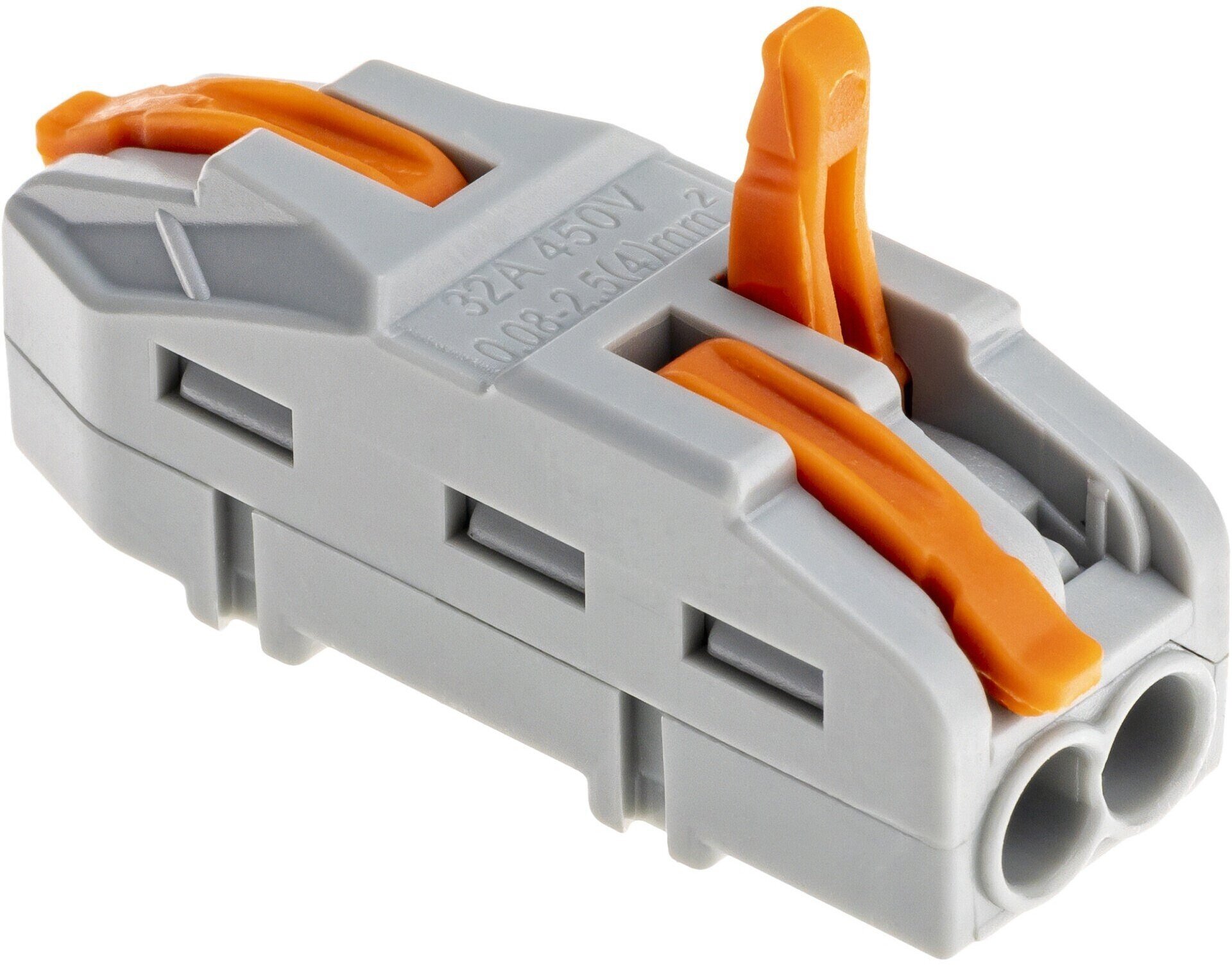 Клемма рычажковая duwi CMK 421-2 1х2 0.08-4мм2 4шт