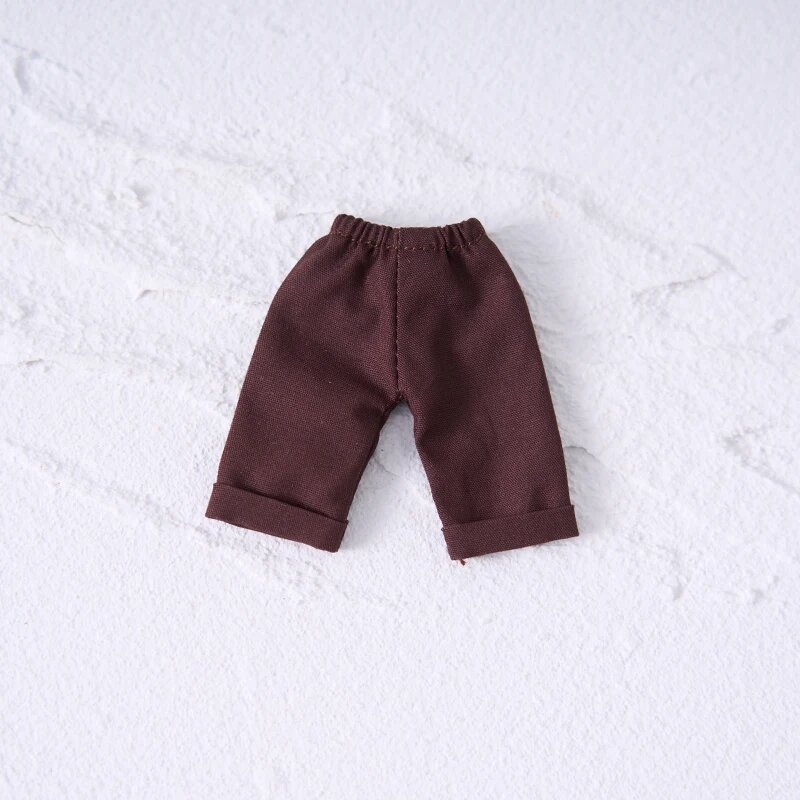 Брюки кукольные для OB11, бордовые, B (4)