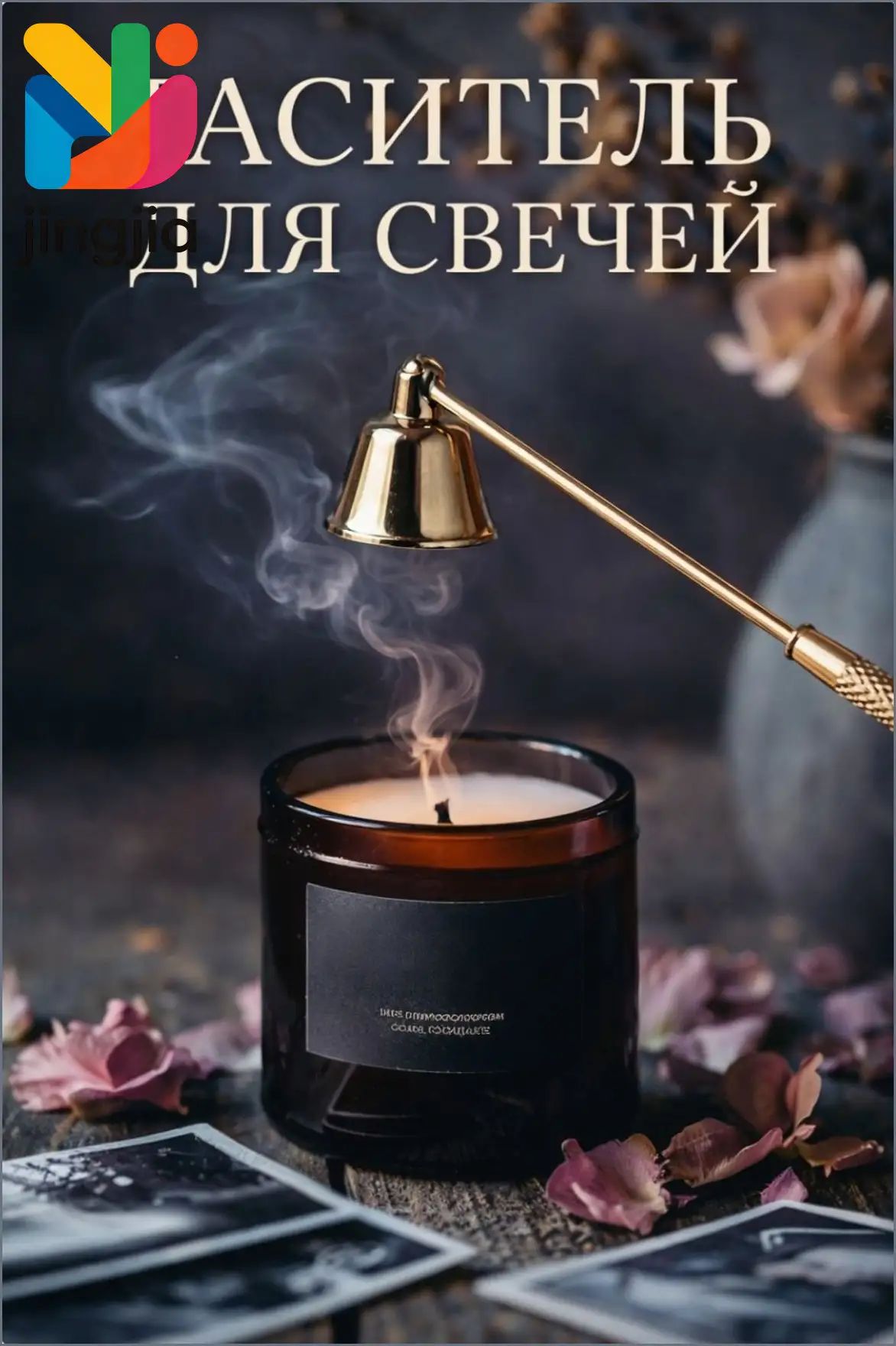 Гасильник для свечей золото