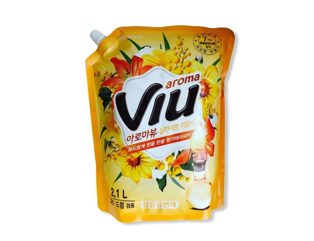 Кондиционер для белья с ароматом мимозы Mukunghwa Aroma Viu golden Mimosa, 2100 мл