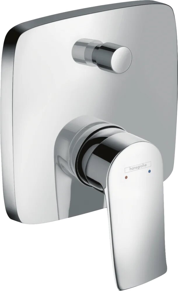Встраиваемый смеситель для душа и ванны Hansgrohe Metris 31451000 С внутренней частью, латунный, рычажный, настенный, хром, глянцевый, с керамическим картриджем