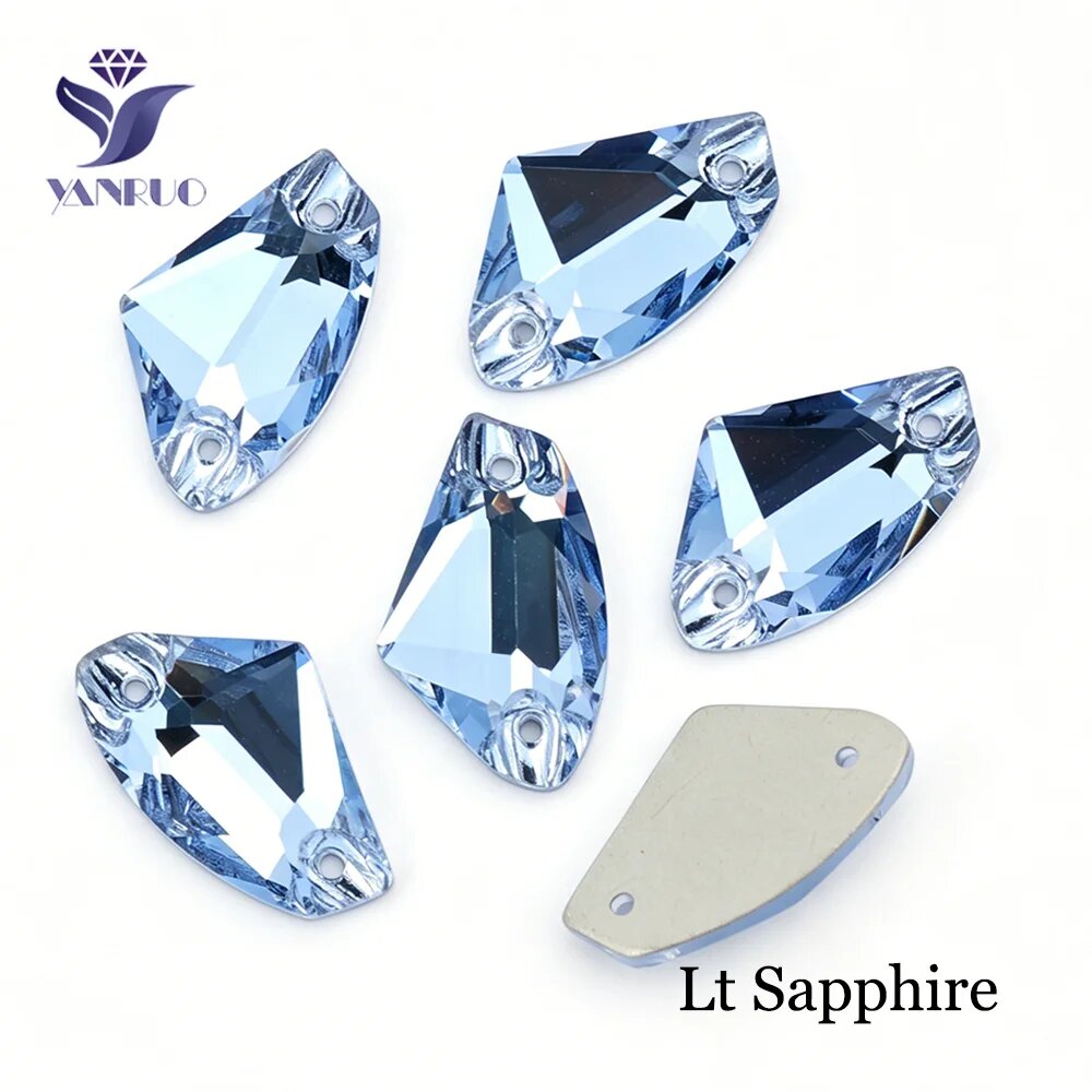 Стразы YANRUO 3256 стеклянные 9x14mm 30Pcs, Light Sapphire