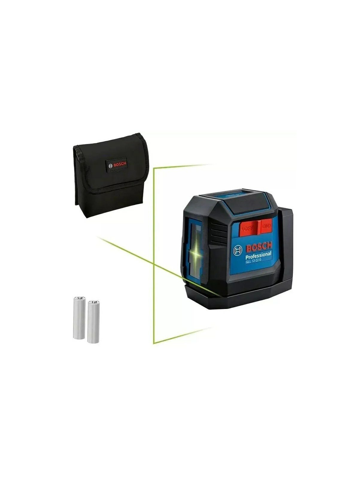 Лазерный уровень/нивелир Bosch GLL 12-22 G (2 линии, зелёный луч), 0601065320