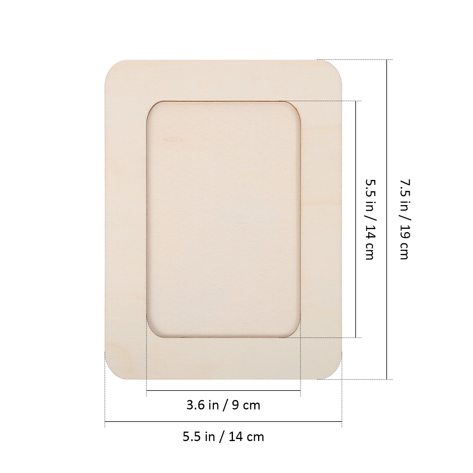 6 Штук Деревянные Фото рамки Для Творчества 19.00X14.00X0.90Cm