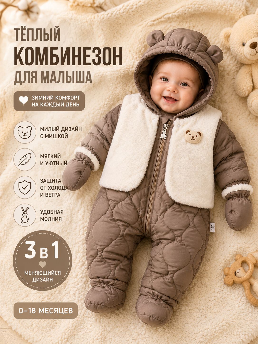 Комбинезон утеплённый