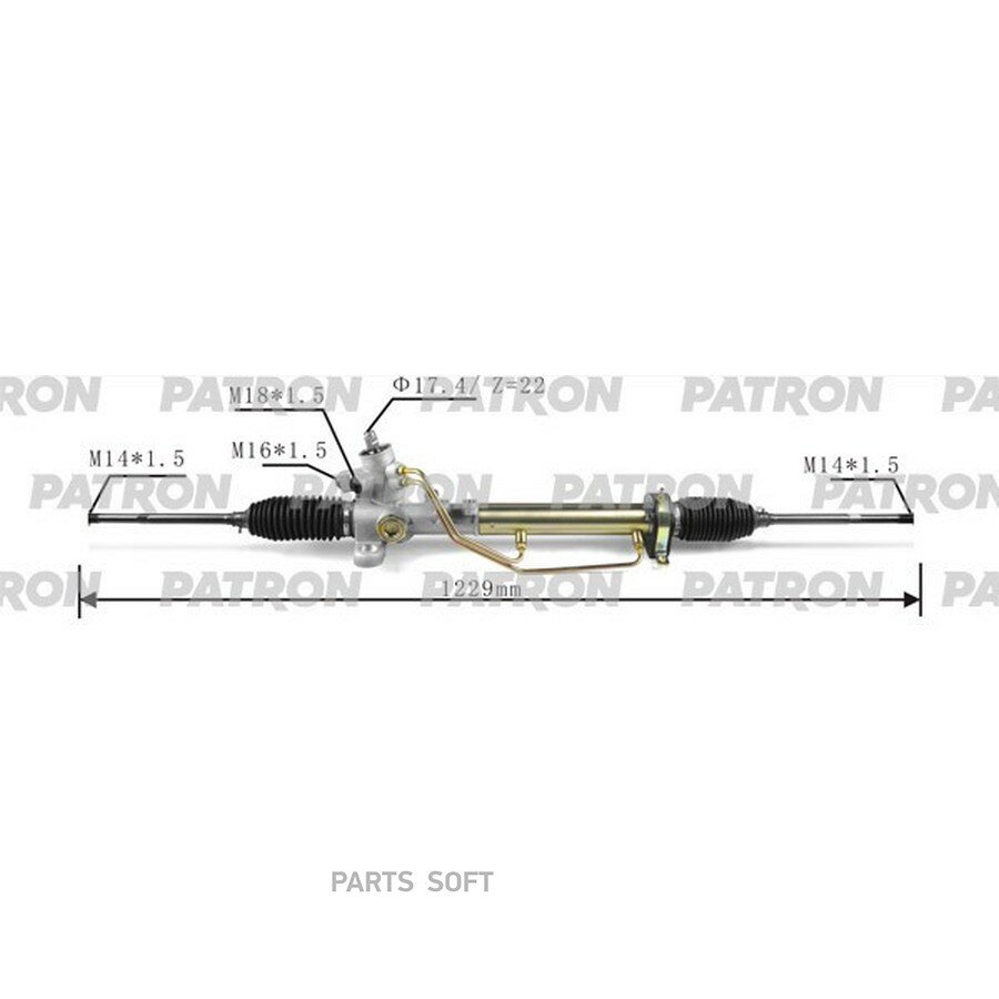 Рейка рулевая от официального дистрибьютора, PATRON, артикул PSG3040