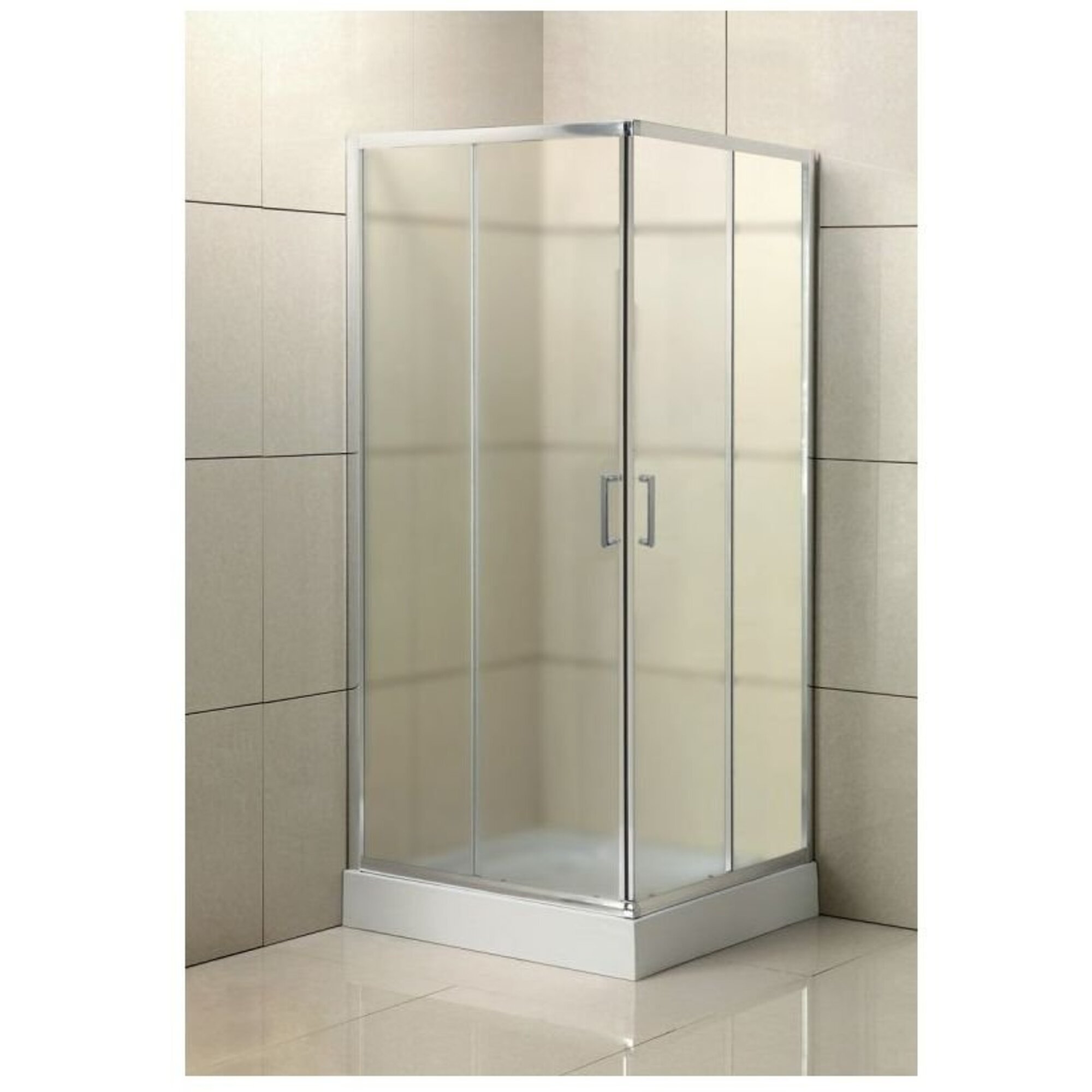 Душевой уголок BelBagno UNO-195-A-2-80-P-Cr хром, стекло рифленое 5 мм (800х1950х800)