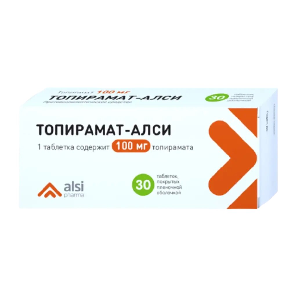 Топирамат-алси таблетки покрыт. плен. об. 100 мг 30 шт