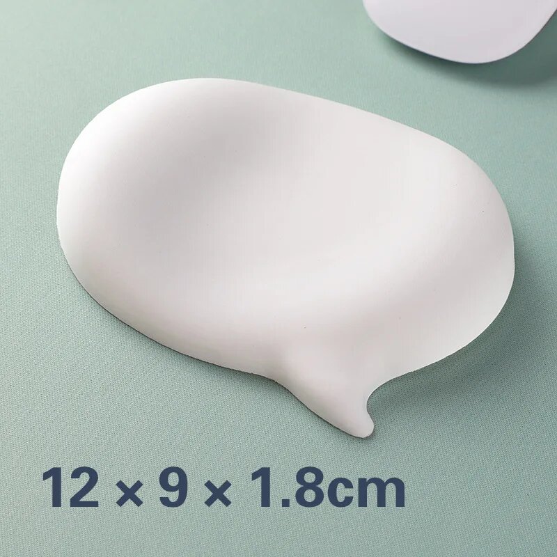 Силиконовый коврик для мыши белый, 12x9x1.8 см