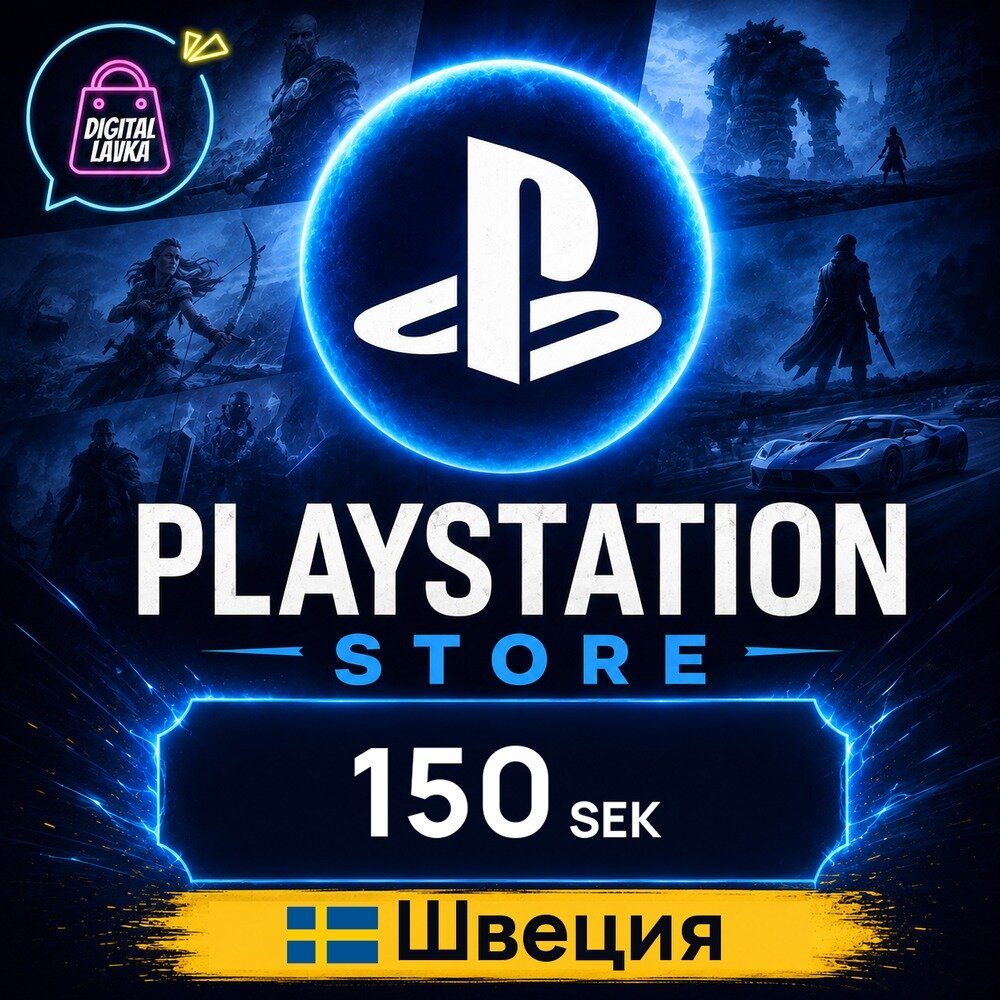 PlayStation Network (PSN) Швеция · SEK 150 — карта оплаты, цифровой код пополнения счёта, моментальная доставка