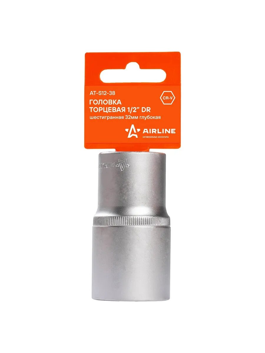 Головка глубокая 1/2" 32 мм 6 гр. пласт. подвес, арт. ATS1238