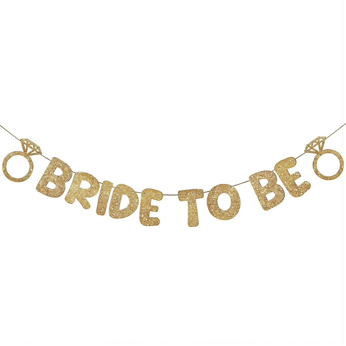 Глиттерный баннер Bride to Be для девичника золотой украшение для бридал шауэр предсвадебной вечеринки невесты подвесной декор помещения, Золото