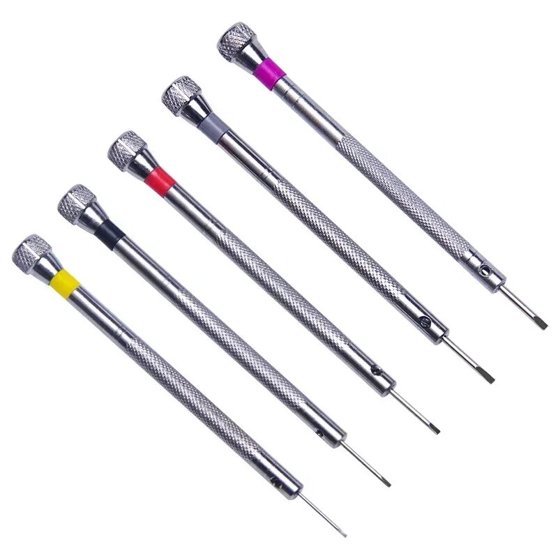 Отвертка из высокоуглеродистой стали для ремонта часов 5pcs