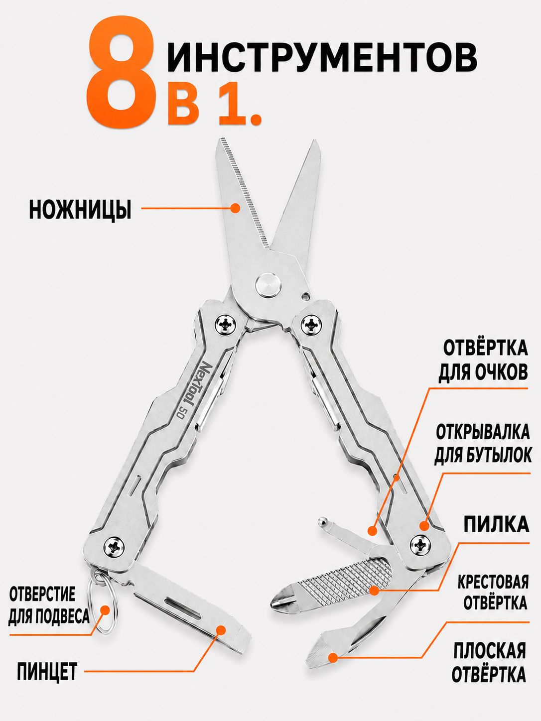 Мультитул NexTool Micro Scissors S0 NE20417 — фото 1