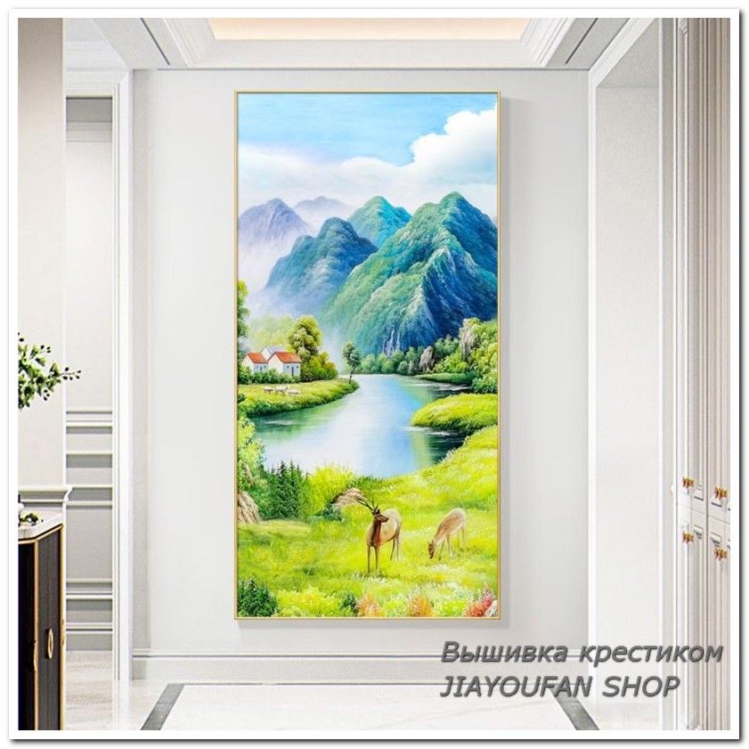 Набор для вышивания крестом, 11 Канiteй (11CT), канва 60x110 см, готовая вышивка 50x100 см