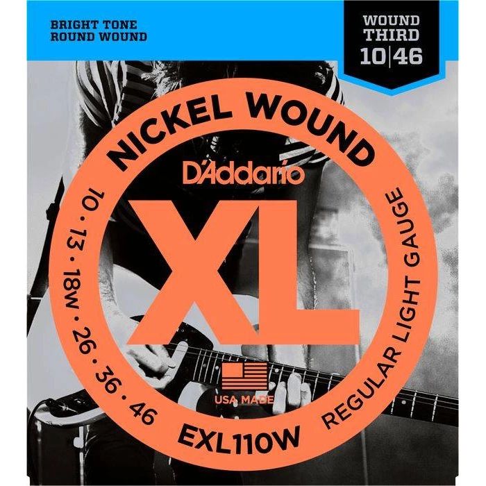 DAddario EXL110W Комплект струн для 6-струнной электрогитары 10-46